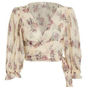 LoveShackFancy | Tops | Loveshackfancy Silk Wrap Top | Poshmark